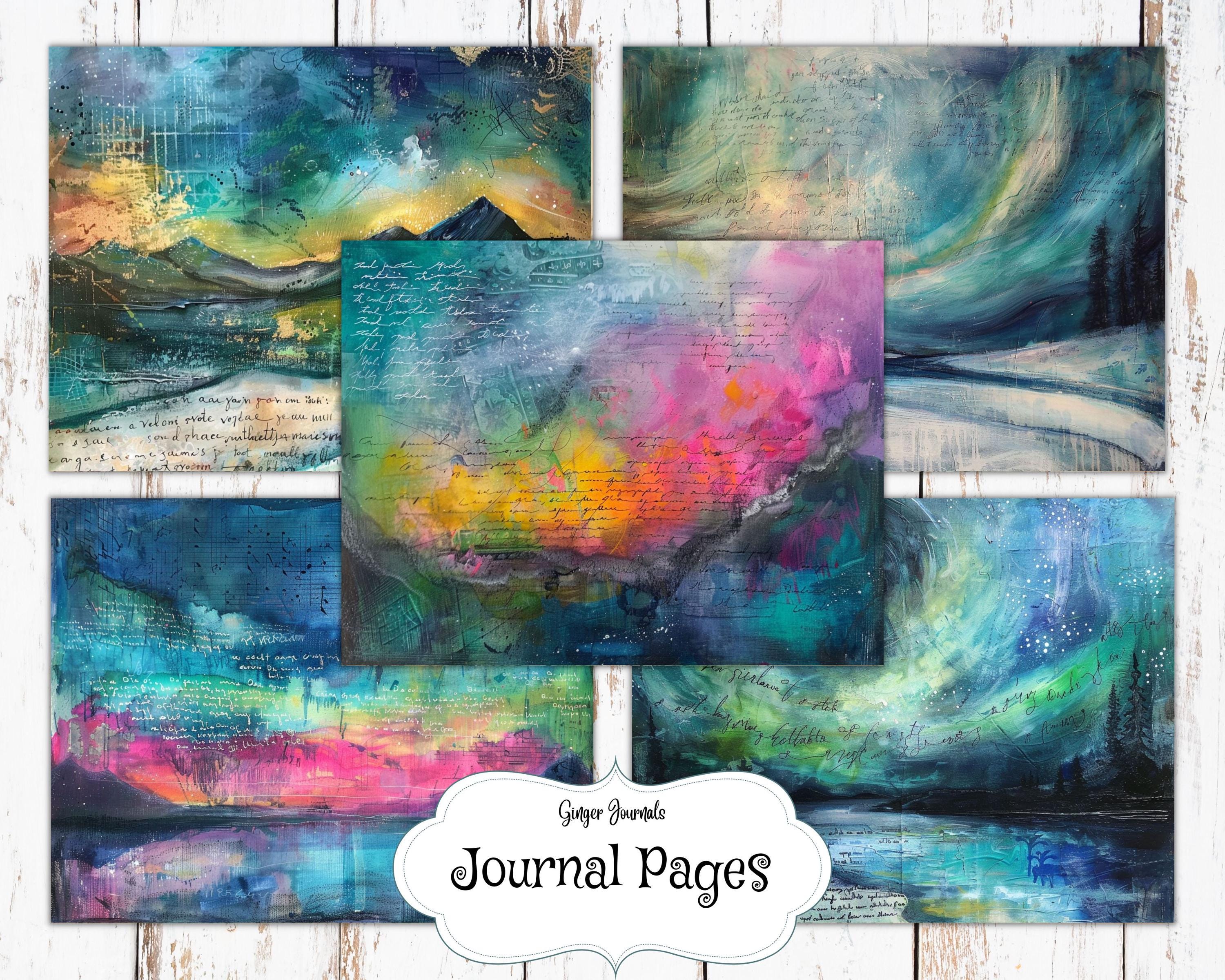 30 Page Mystical Northern Lights Junk Journal Kit, Junk Journal ...