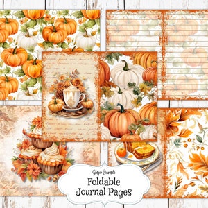 Pumpkin Junk Journal Kit, Junk Journal Printable, Pumpkin Ephemera ...