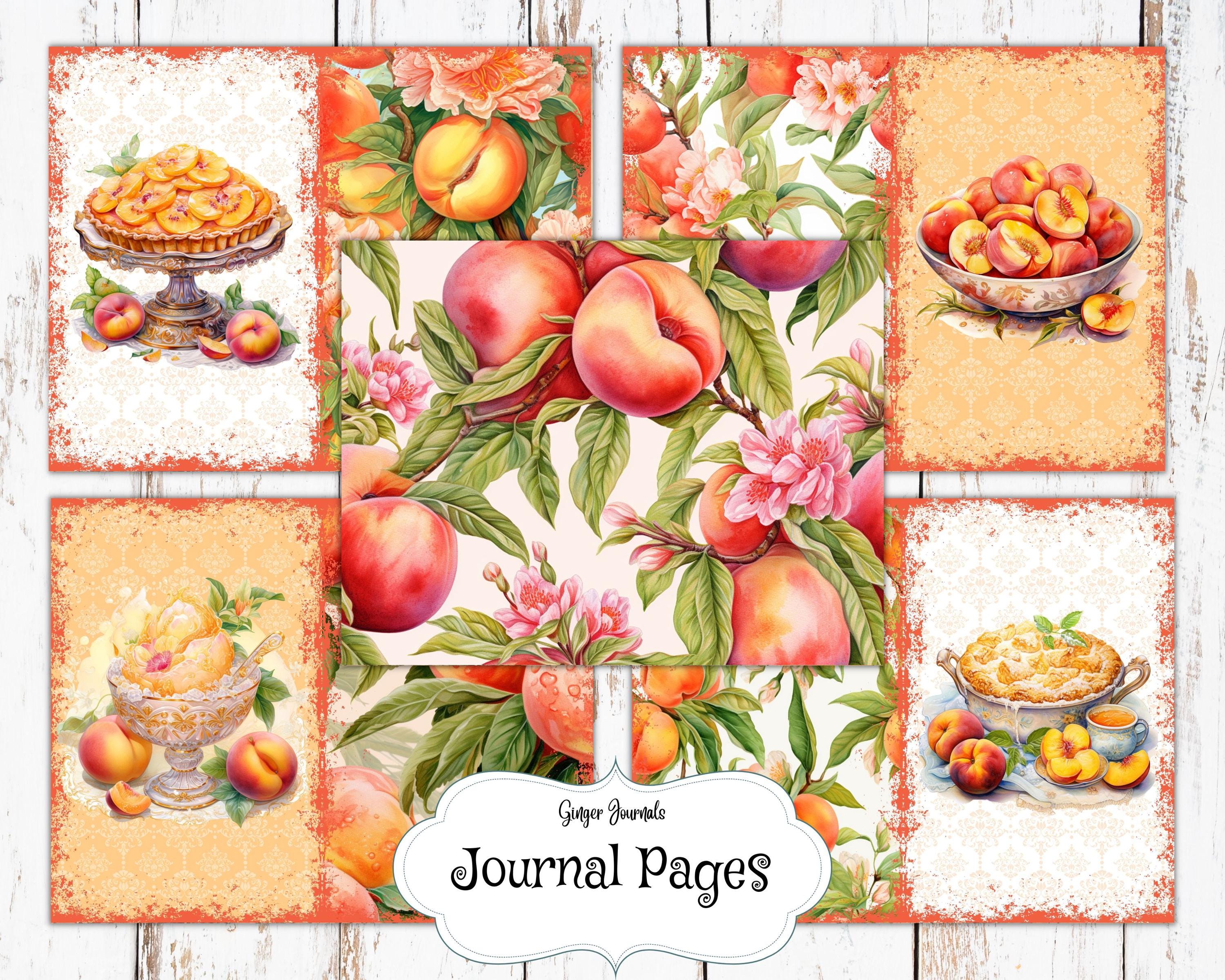 Peach Season Junk Journal Kit, Ephemera, Junk Journal Printable ...