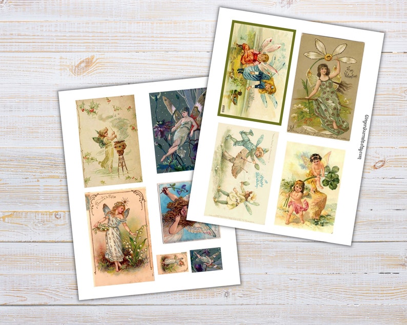 Vintage Fairy Ephemera, Fairies Ephemera, Junk Journal Printables ...