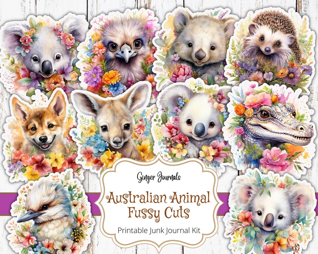Australian Animals Fussy Cuts, Australian Ephemera, Junk Journal ...