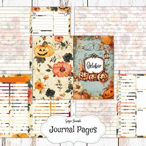 Shabby October Planner Junk Journal Kit, Weekly Planner, Junk Journal ...