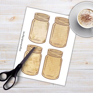 Ephemera Mason Jars, Vintage Jars, Junk Journal Kit, Junk Journal Printable, Vintage Junk ...