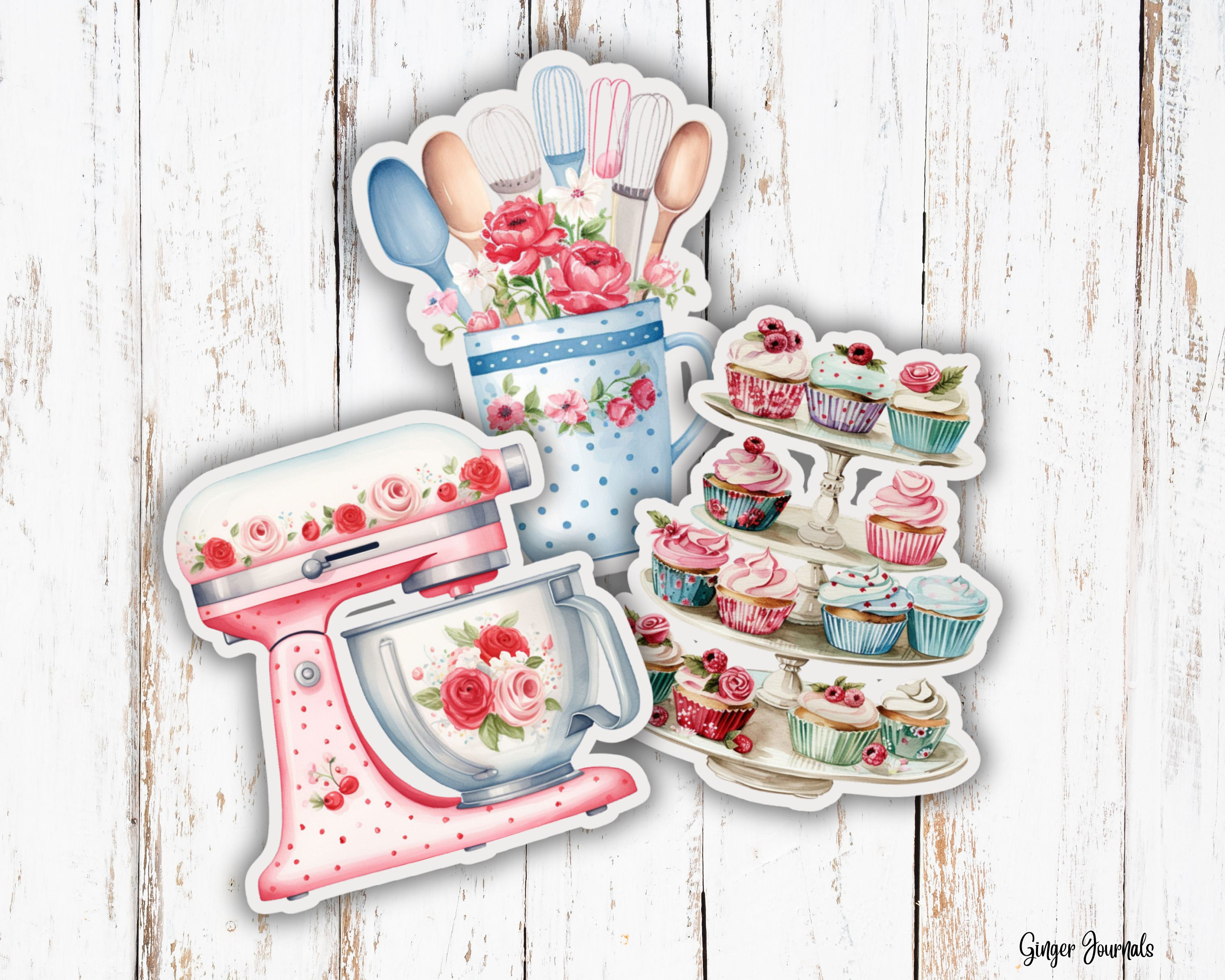Boho Baking Fussy Cuts, Baking Ephemera, Junk Journal Printable, Fussy ...