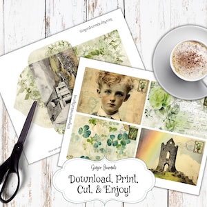 Vintage Irish Junk Journal Kit, Junk Journal Printable, Irish Journal ...