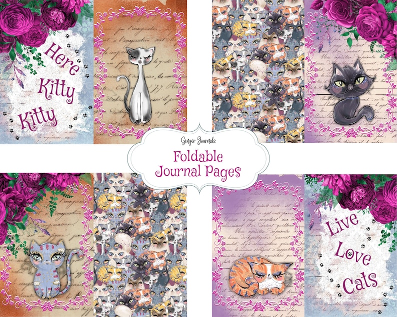 Cat Junk Journal Kit Junk Journal Printable Junk Journal - Etsy
