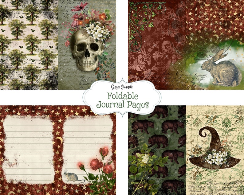 Witch Junk Journal Kit, Wiccan Woodland, Junk Journal Printable ...