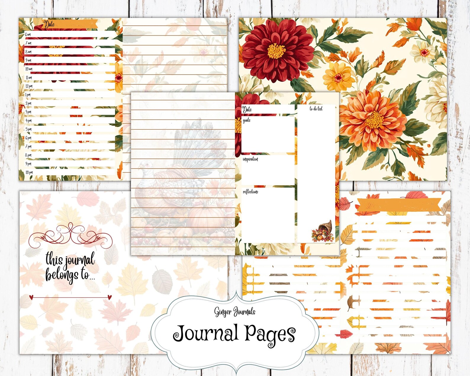 Shabby November Planner Junk Journal Kit, Weekly Planner, Junk Journal ...