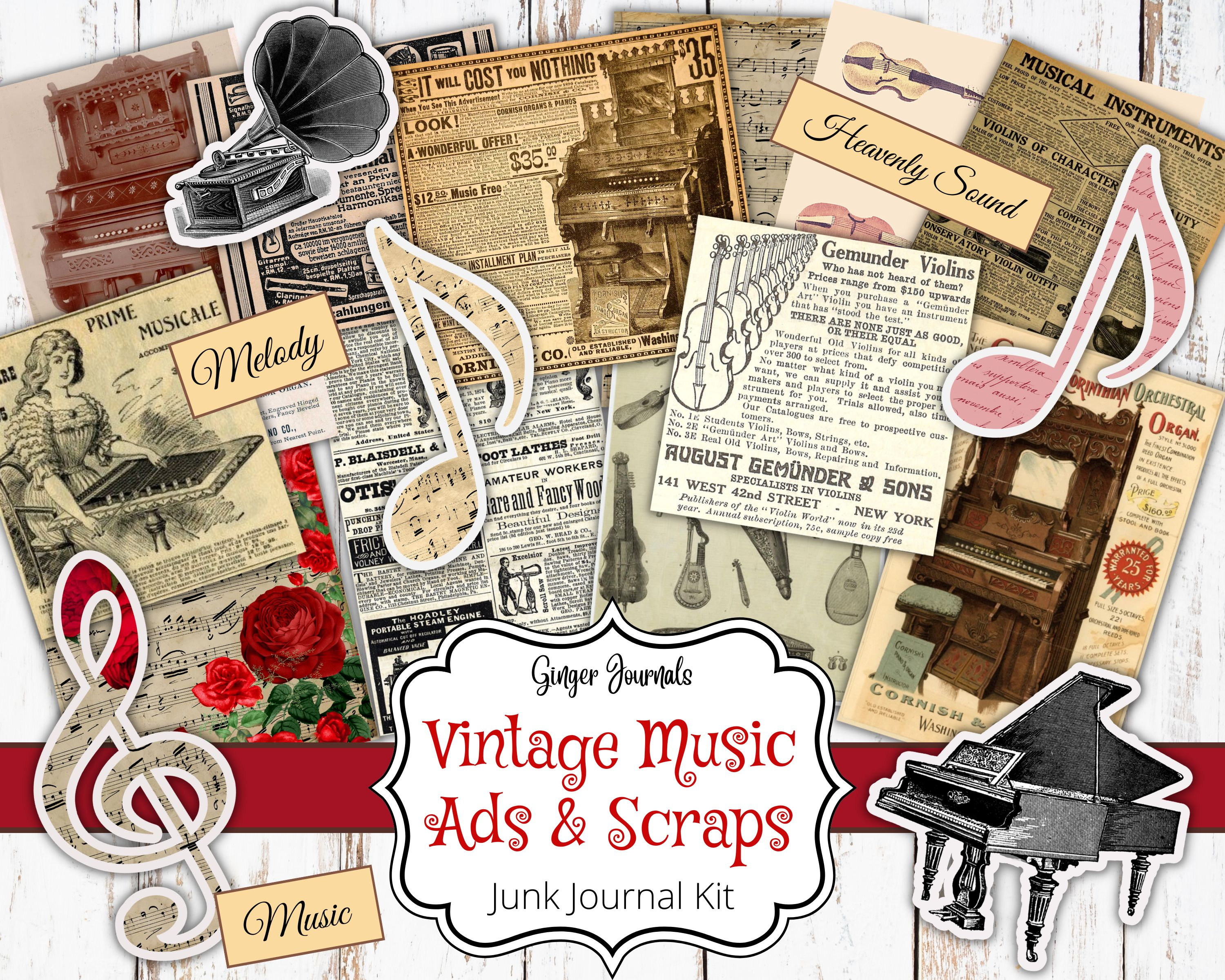 Vintage Music Scrapbook Paper