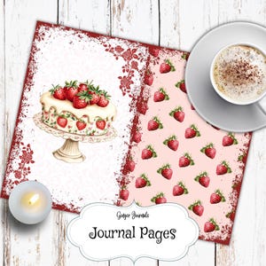 Strawberry Sweets Junk Journal Kit, Junk Journal Printable ...