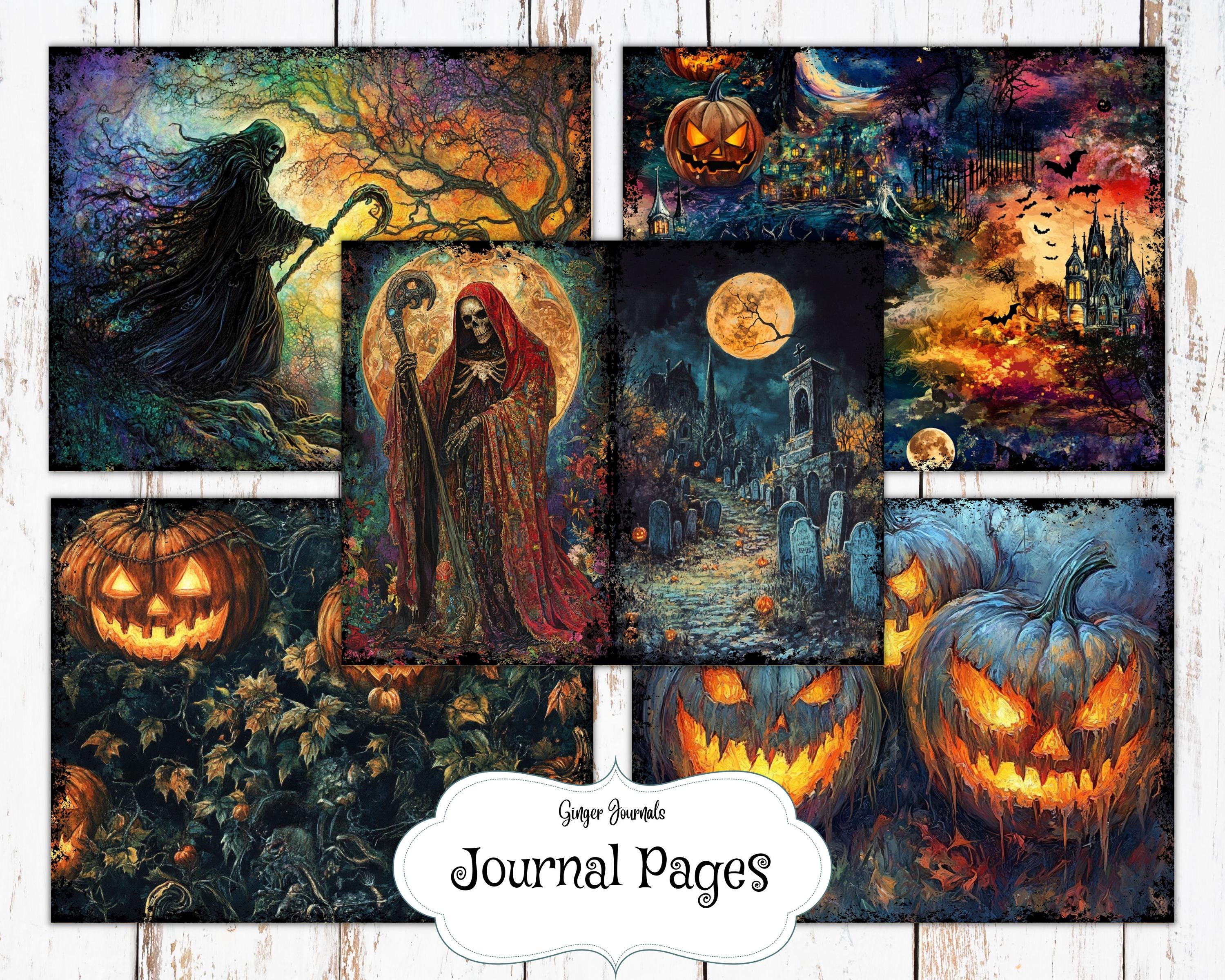 Scary Halloween Junk Journal Kit, Junk Journal Printable, Journal ...