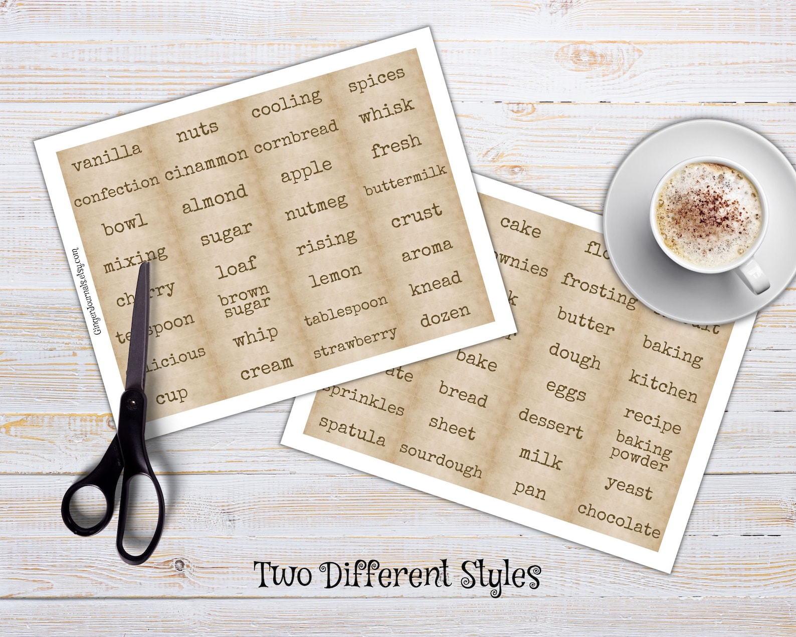 Kitchen Baking Words Junk Journal Printable Junk Journal - Etsy