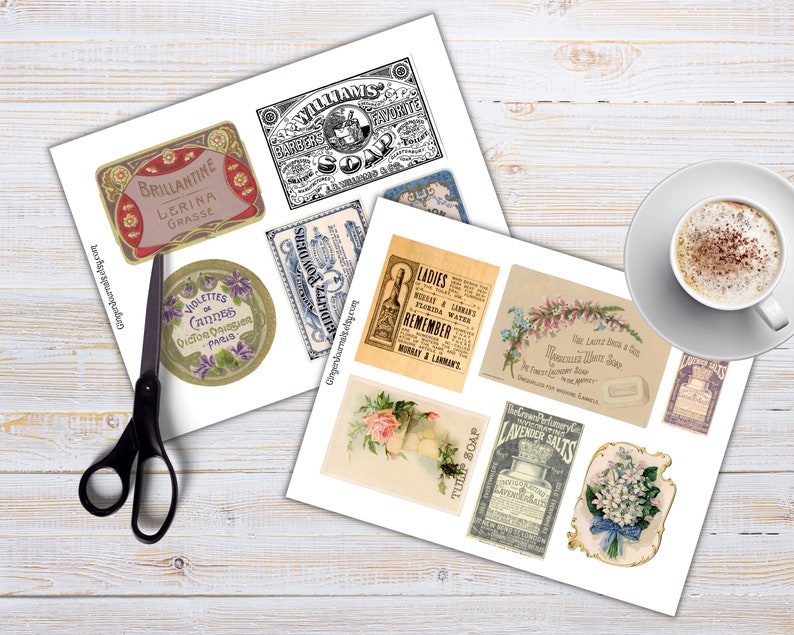 Vintage Perfume Ephemera Pages Digital File Vintage Scraps - Etsy