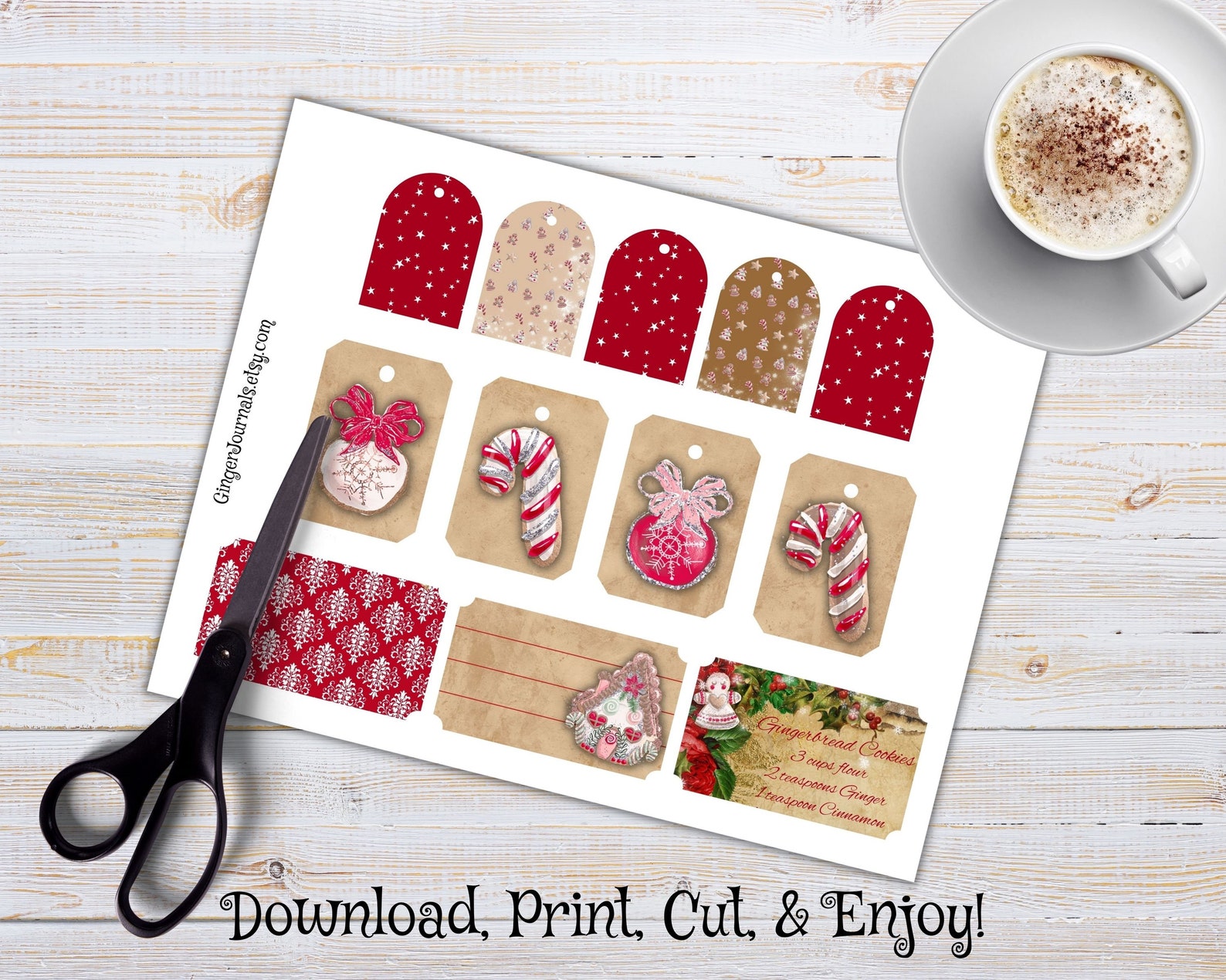 Christmas Junk Journal Kit Gingerbread Junk Journal - Etsy