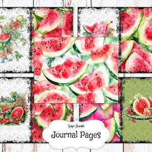 Watermelon Season Junk Journal Kit, Ephemera, Junk Journal Printable ...