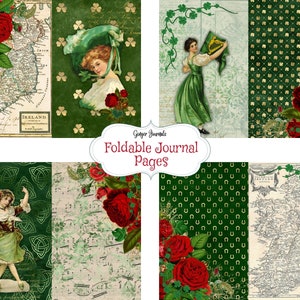Vintage Irish Junk Journal Kit, Junk Journal Printable, Irish Paper, St ...