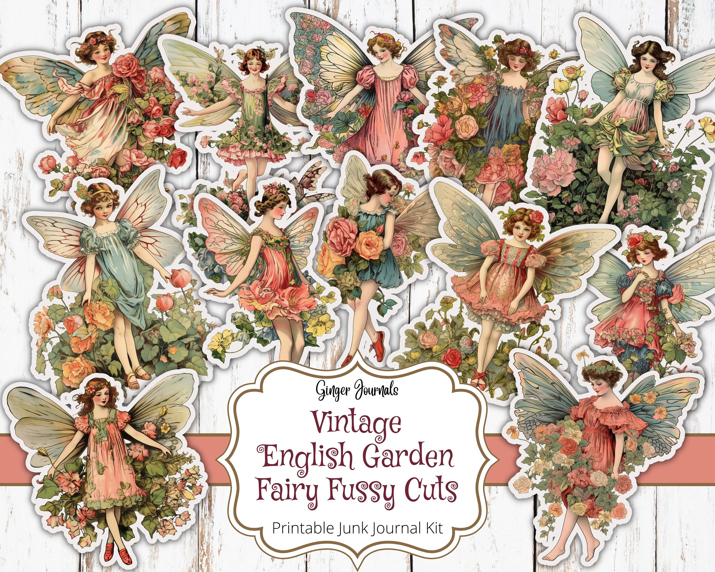 Fairy Fussy Cuts, Vintage Fairy Ephemera, Garden Ephemera, Flower Fairy ...