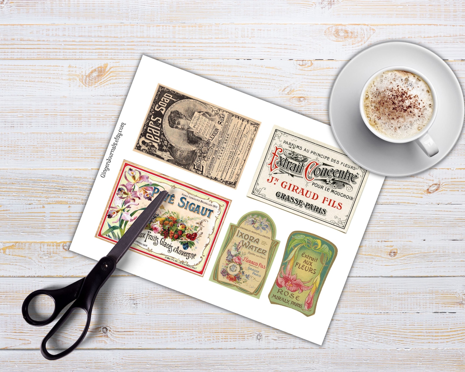 Vintage Perfume Ephemera Pages, Digital File, Vintage Scraps, Junk ...