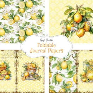 Lemon Junk Journal Kit, Junk Journal Printable, Junk Journal Paper ...