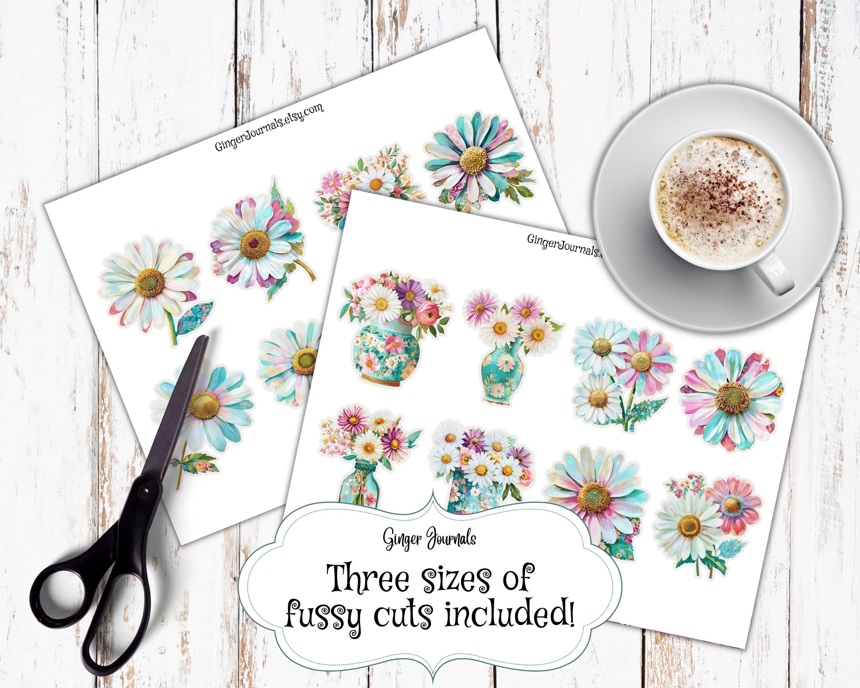 Gypsy Floral Daisy Fussy Cuts, Tags, Ephemera, Floral Journal, Junk ...
