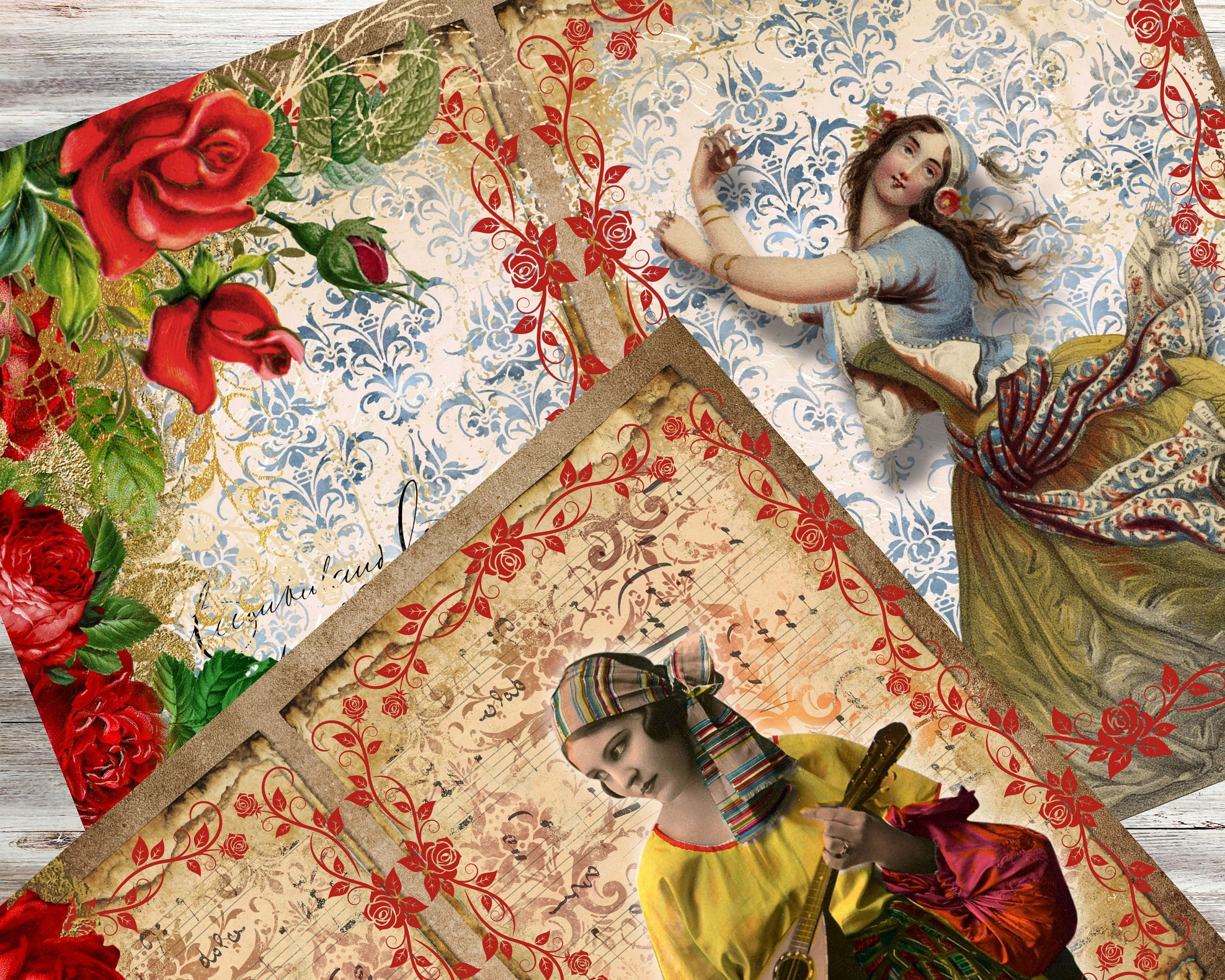 Vintage Gypsy Junk Journal Kit, Junk Journal Printable, Junk Journal ...