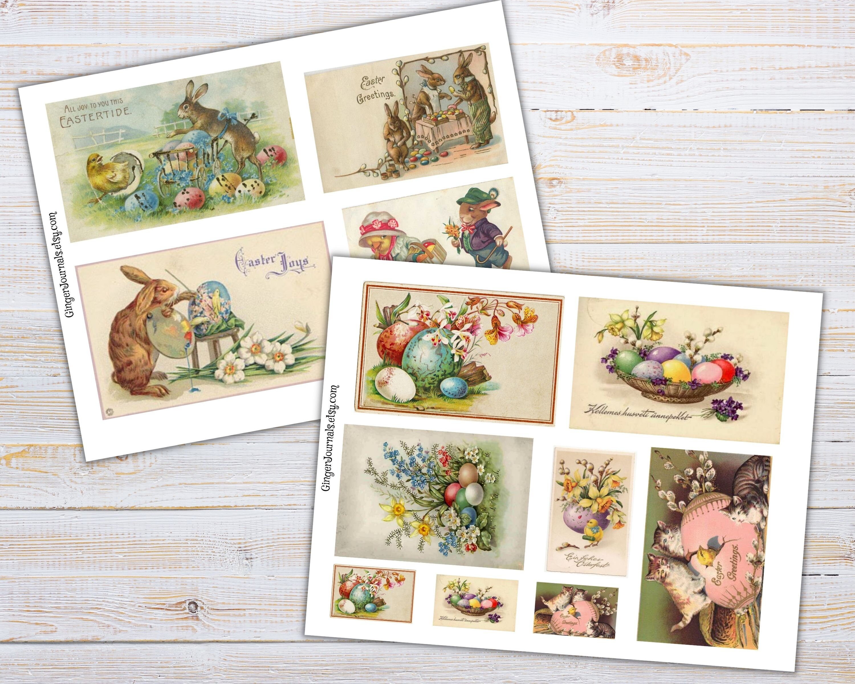 Vintage Easter Ephemera Kit Easter Bunny Easter Ephemera - Etsy Australia