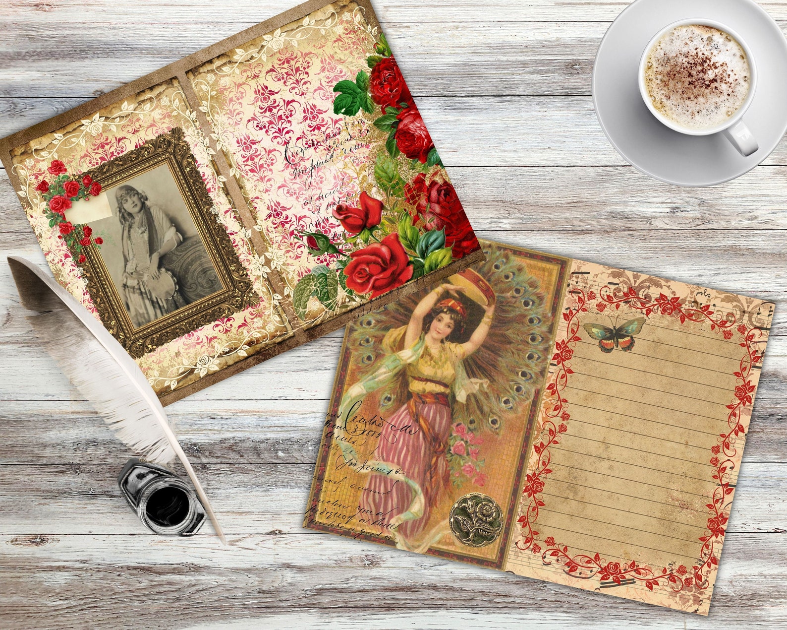 Vintage Gypsy Junk Journal Kit, Junk Journal Printable, Junk Journal ...