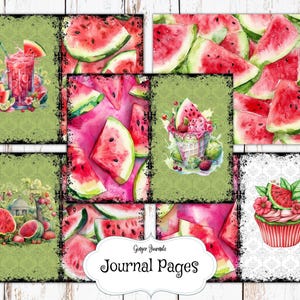 Watermelon Season Junk Journal Kit, Ephemera, Junk Journal Printable ...