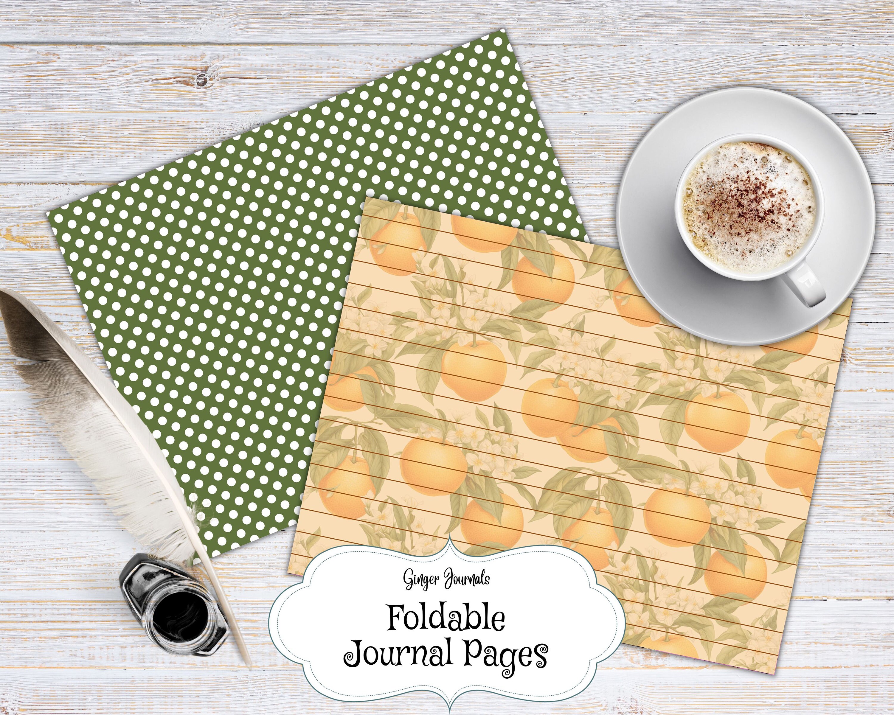 Orange Dream Junk Journal Kit, Junk Journal Printable, Junk Journal Kit ...