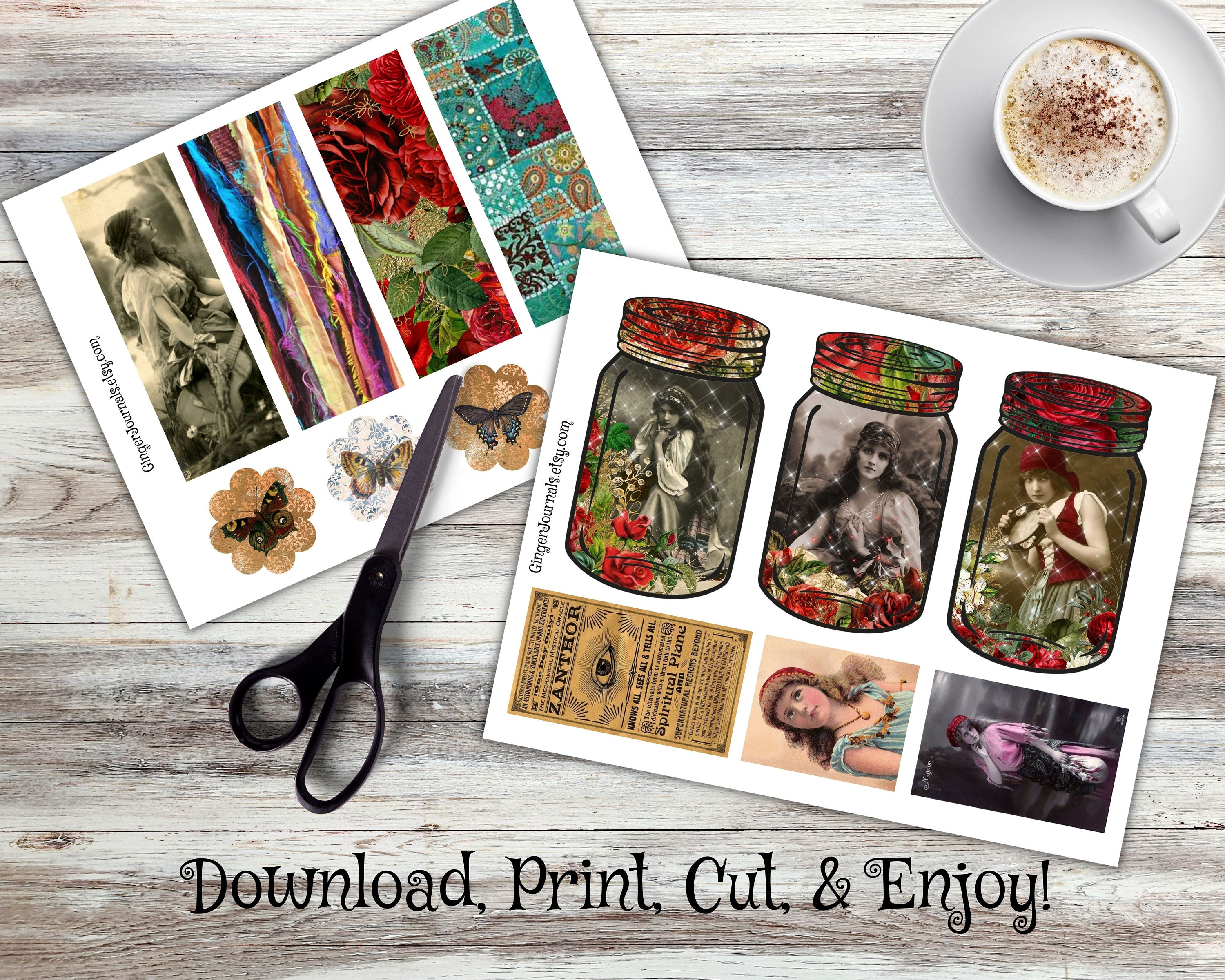 Vintage Gypsy Junk Journal Kit Junk Journal Printable Junk | Etsy