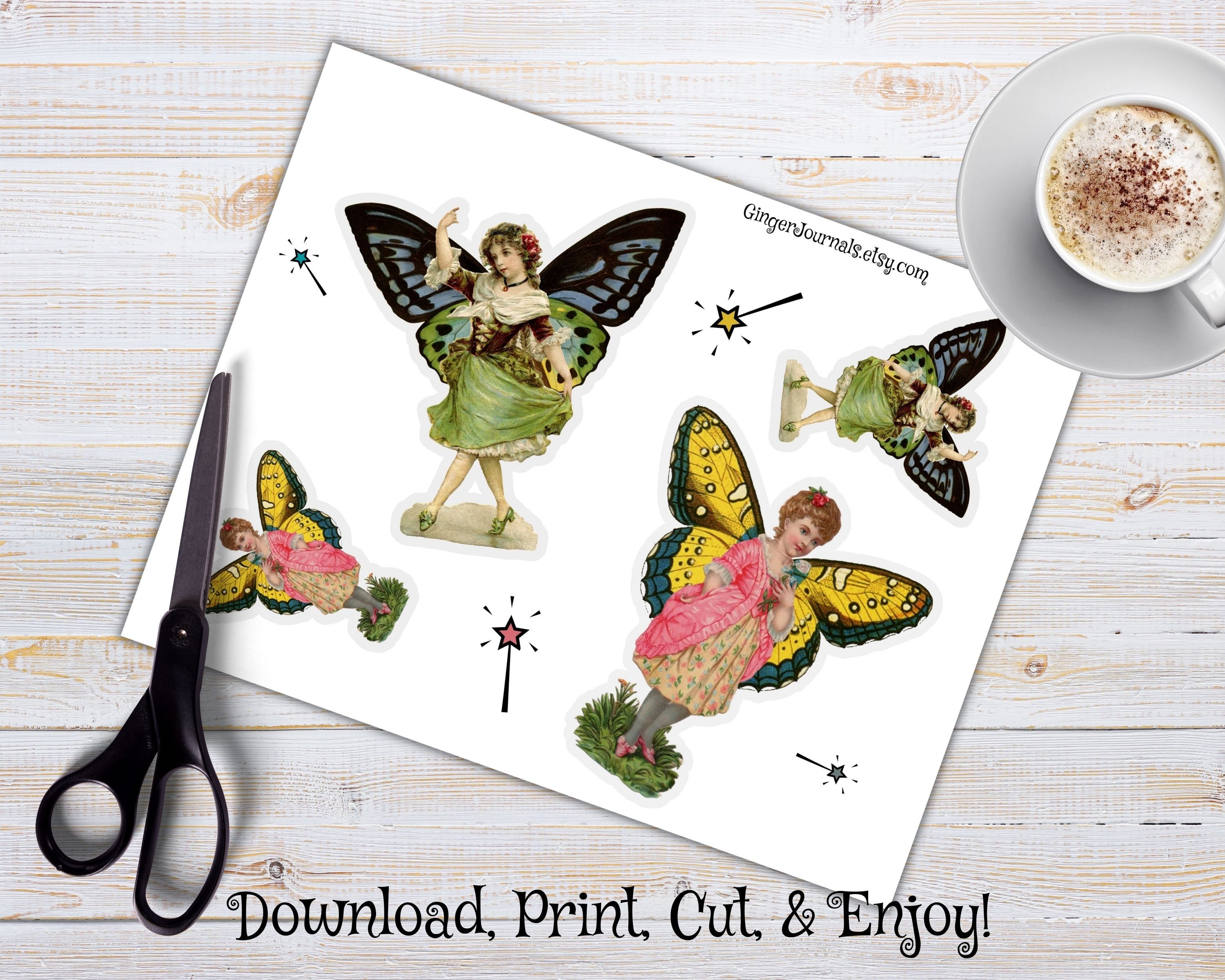 Fairy Fussy Cuts Vintage Fairy Ephemera Fairies Scrapbook - Etsy