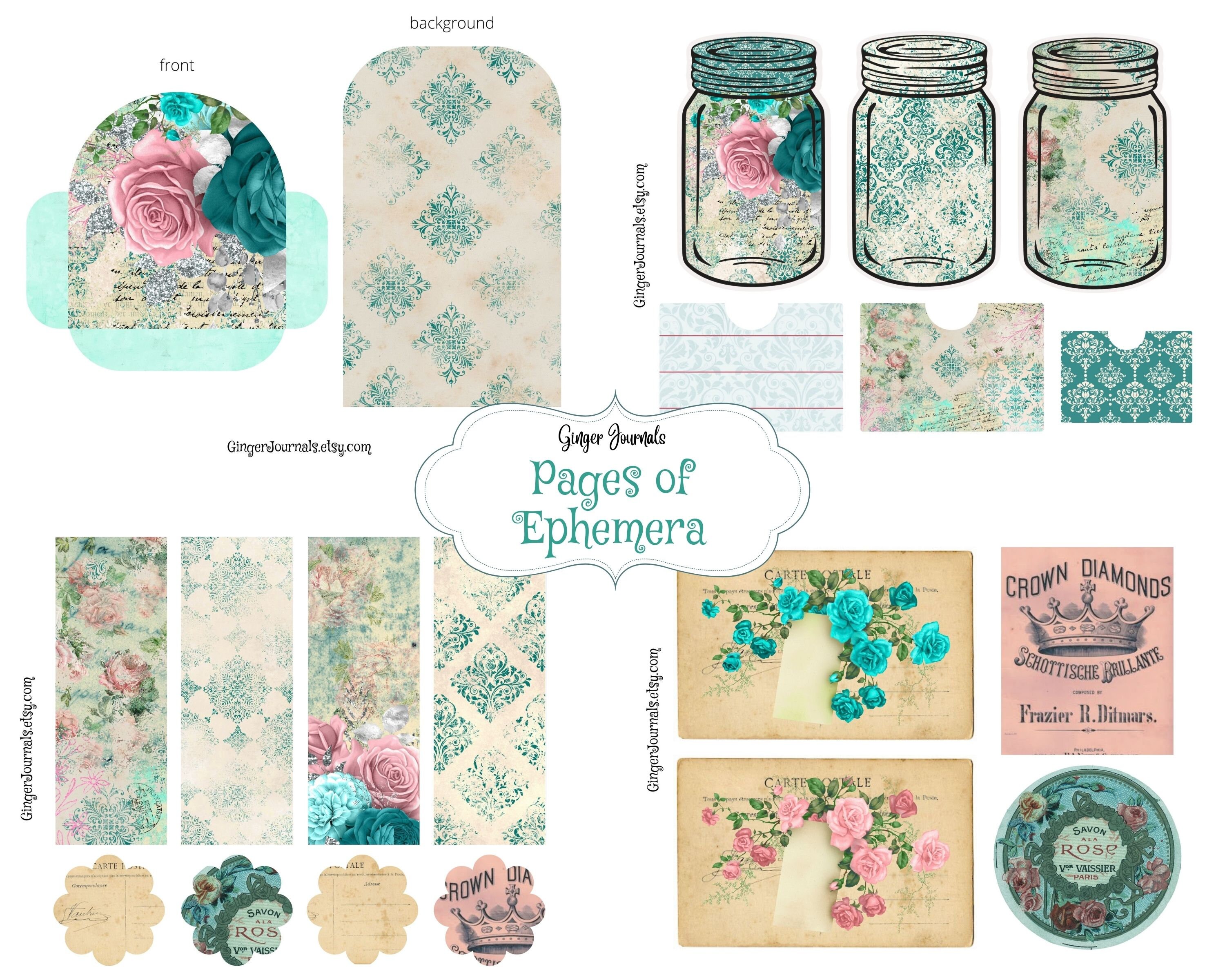 Shabby Boho Garden Junk Journal Kit Junk Journal Printable - Etsy