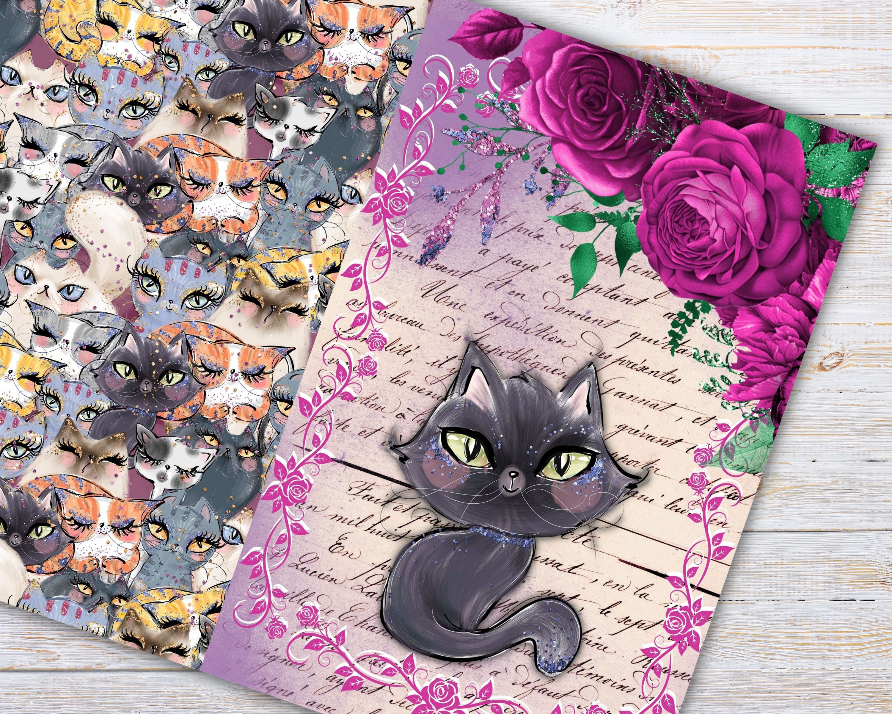 Cat Junk Journal Kit Junk Journal Printable Junk Journal - Etsy