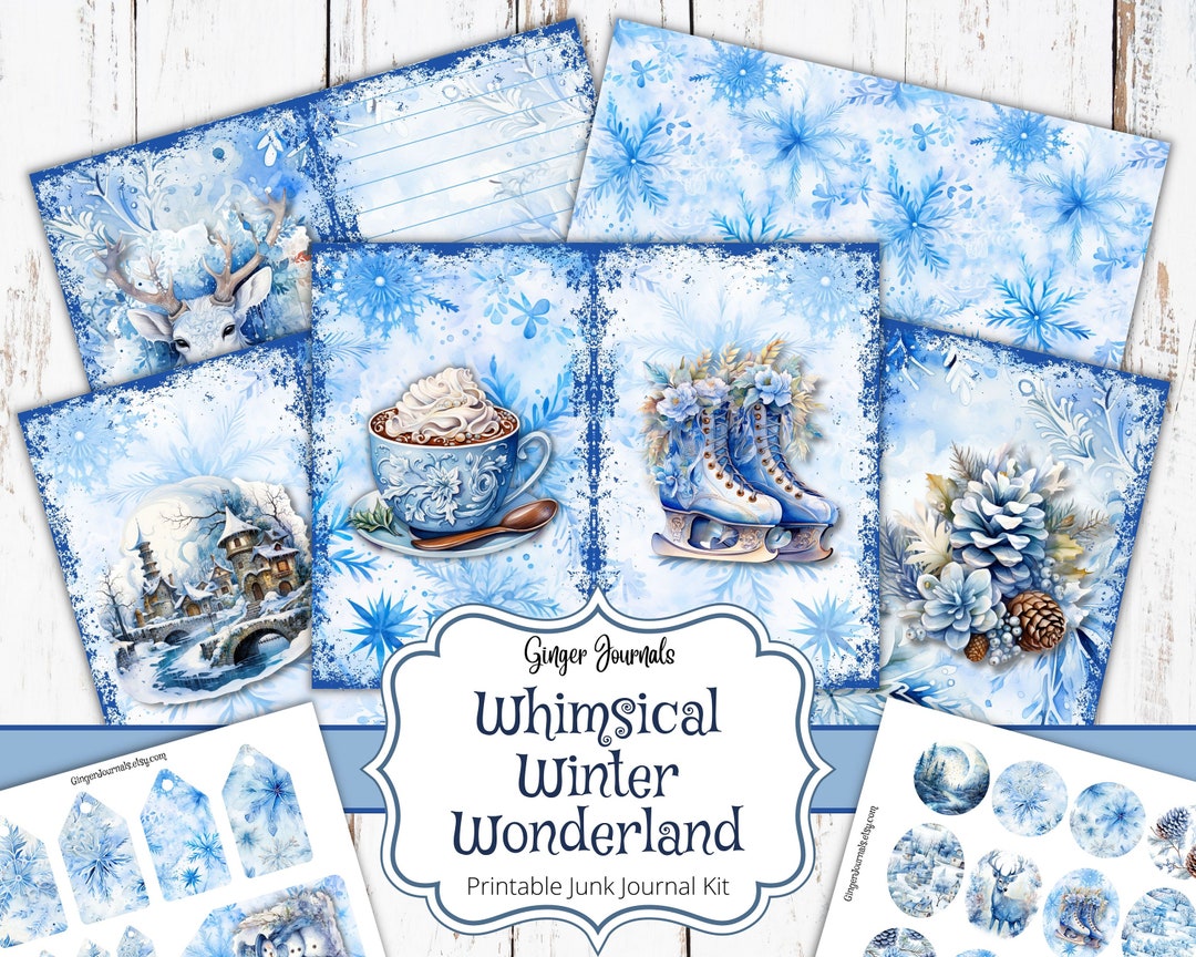 Winter Junk Journal Kit, Whimsical Winter Wonderland, Junk Journal ...