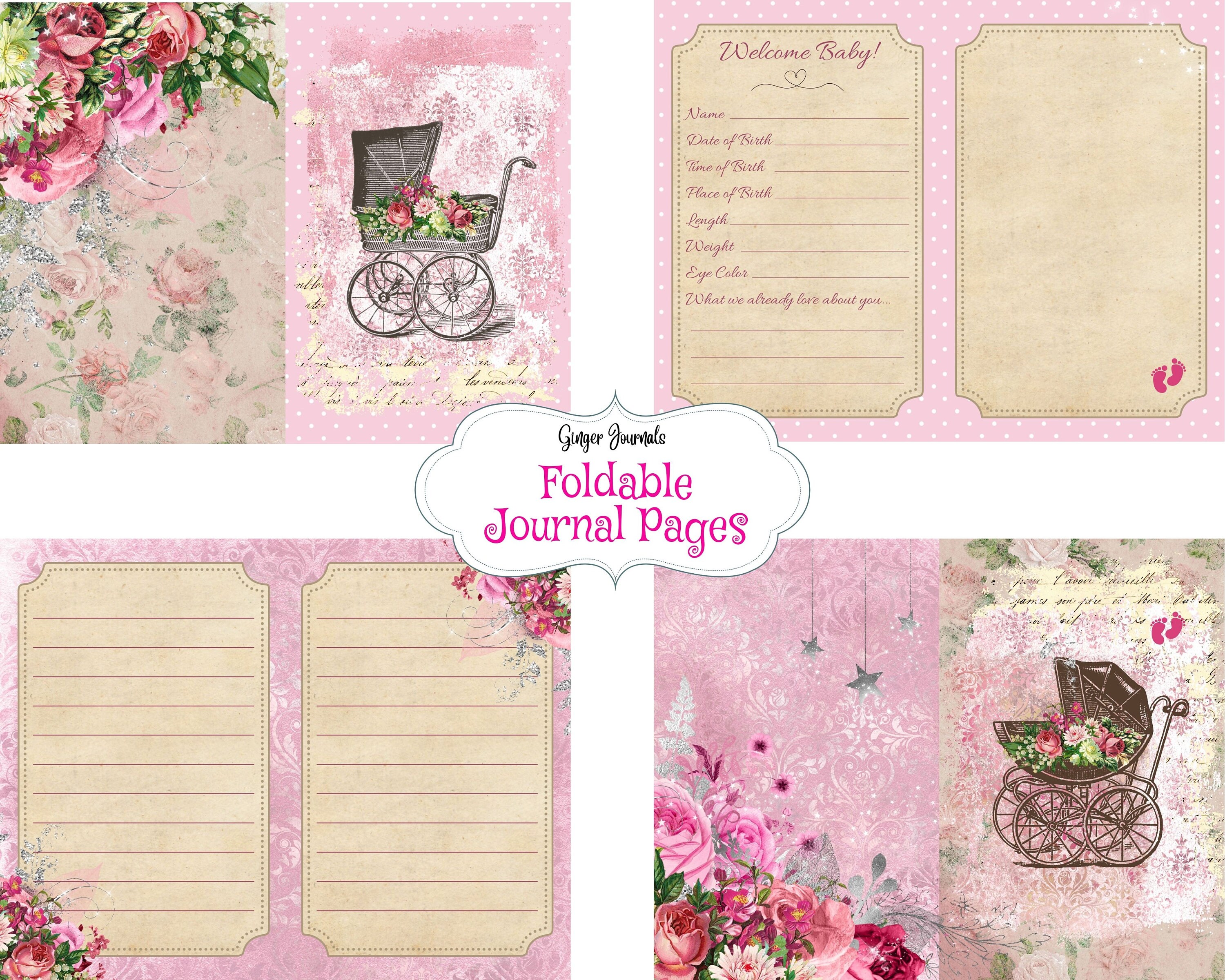 Baby Junk Journal Kit Junk Journal Printable Junk Journal - Etsy