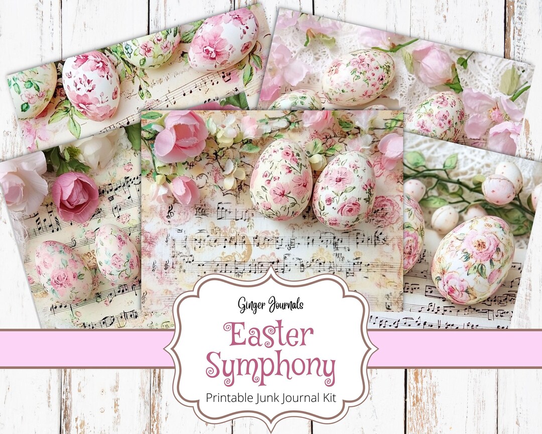 Easter Symphony Junk Journal Pages, Easter Junk Journal Kit, Junk ...