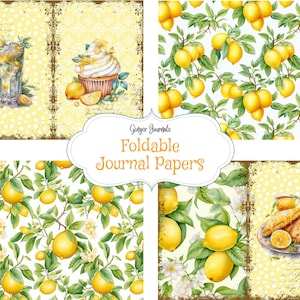 Lemon Junk Journal Kit, Junk Journal Printable, Junk Journal Paper ...