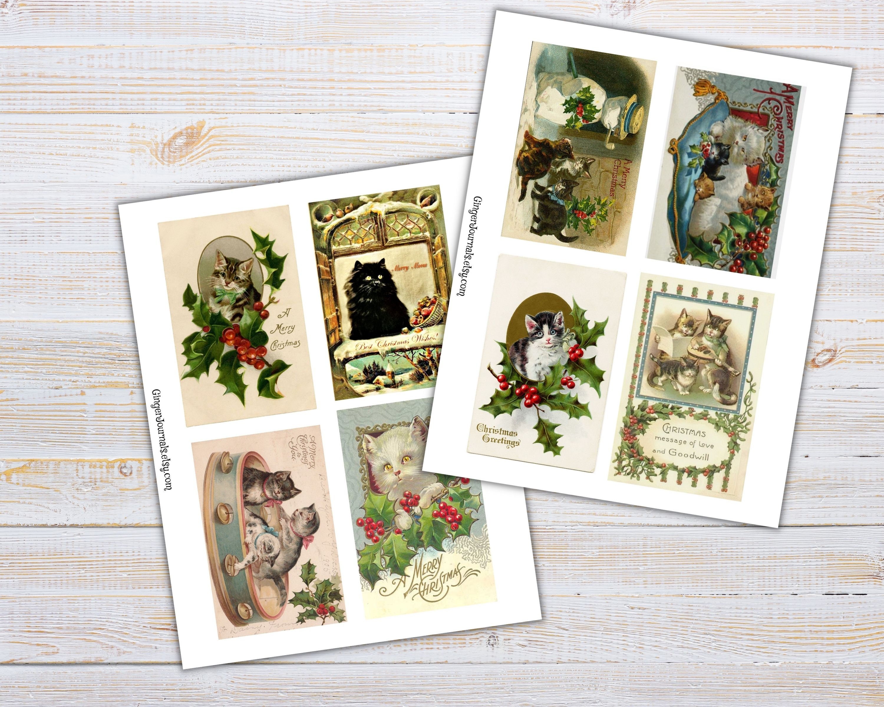 Vintage Cats Scraps Cat Ephemera Cat Add Ons Junk Journal - Etsy