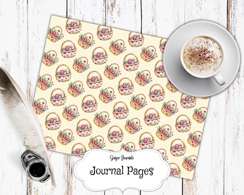 Egg-stra Cute Pattern Pages Junk Journal Kit, Easter Journal, Junk ...
