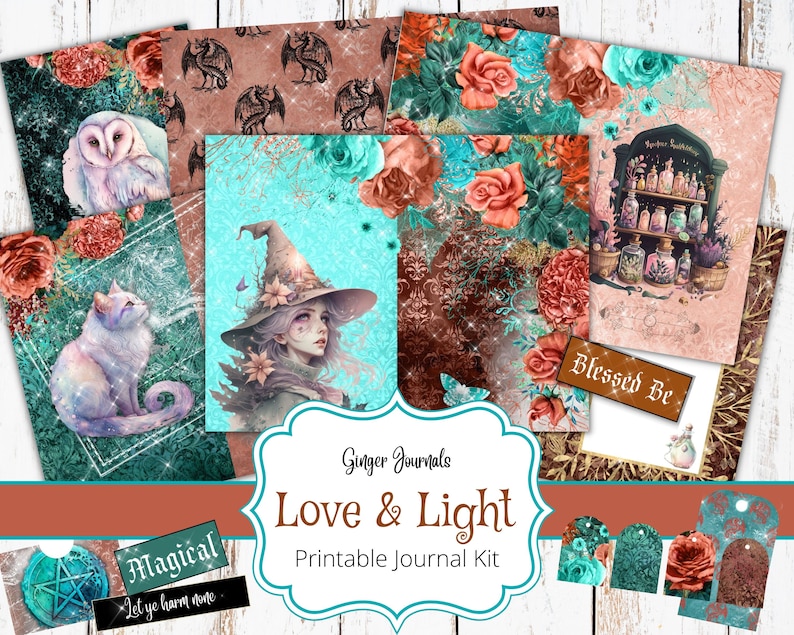Witch Junk Journal Kit, Junk Journal Printable, Junk Journal Paper ...