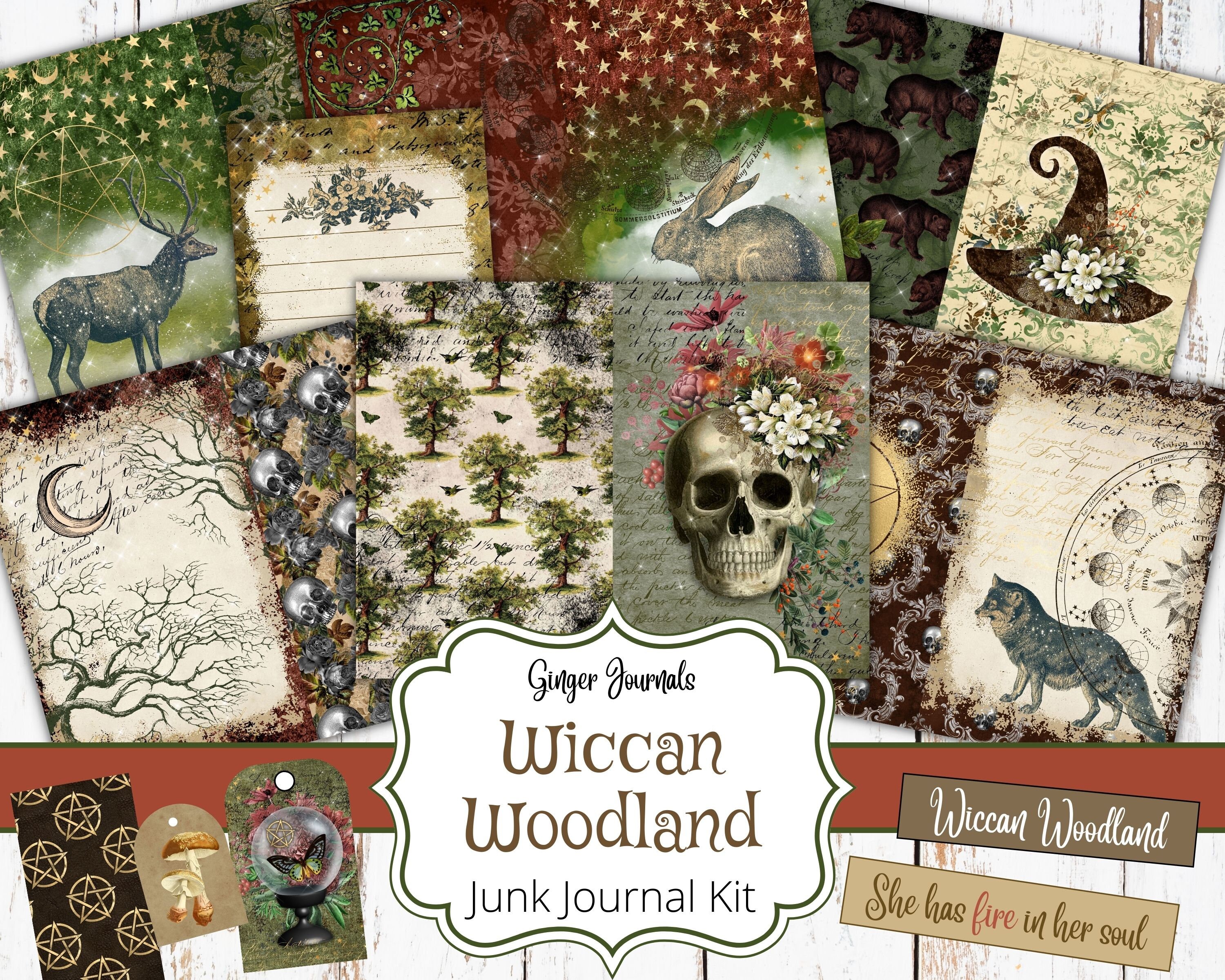 Woodland collage sheet. Woodland Witchcraft journal junk Book of ...