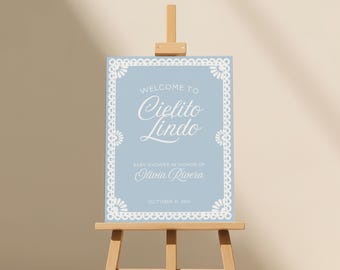 Cielito Lindo Baby Shower Welcome Sign, Editable Cielito Lindo Baby ...