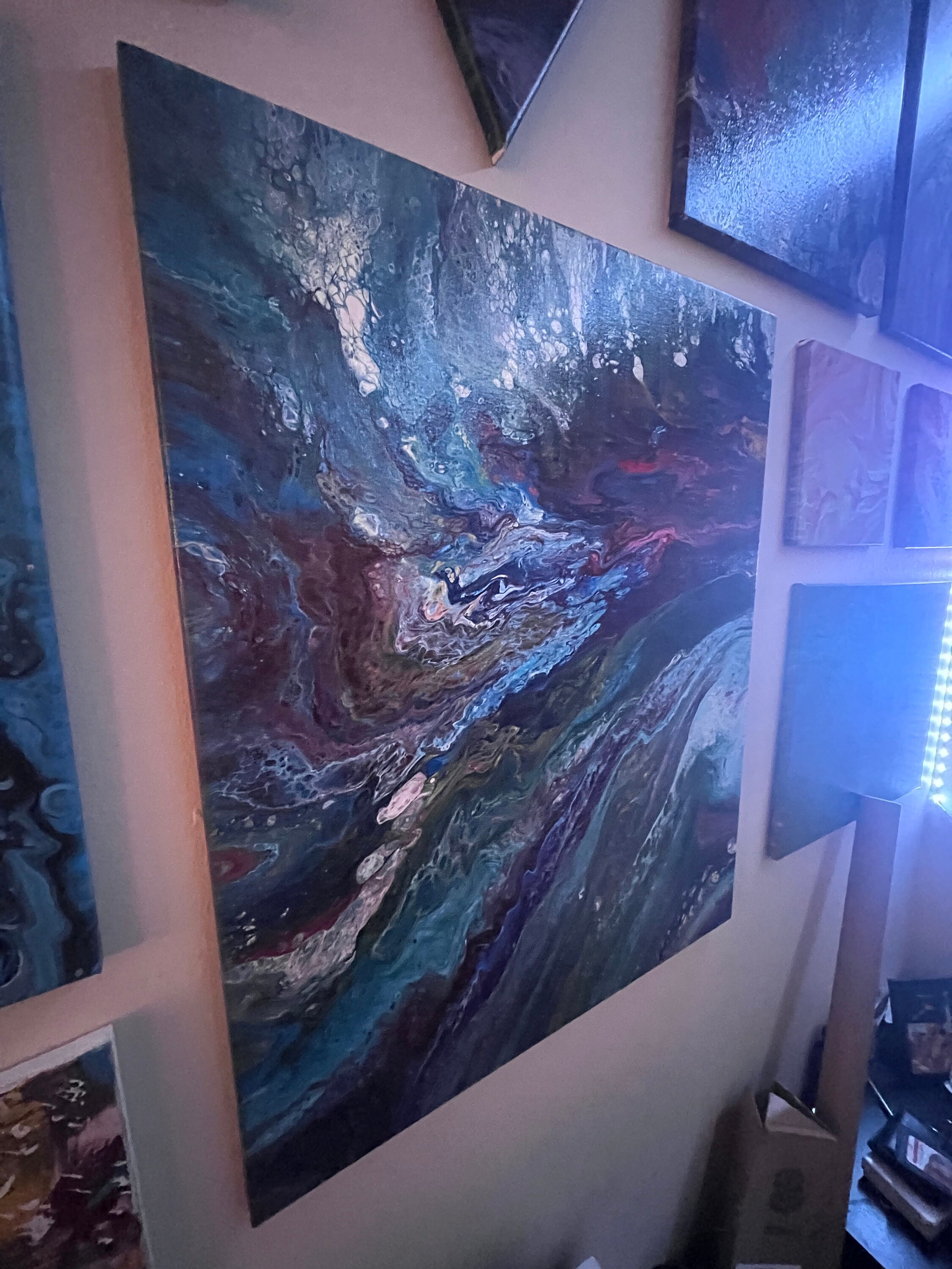 Custom 1 of 1 Hand Painted Acrylic Drip Art 18 X 24 Inches - Etsy