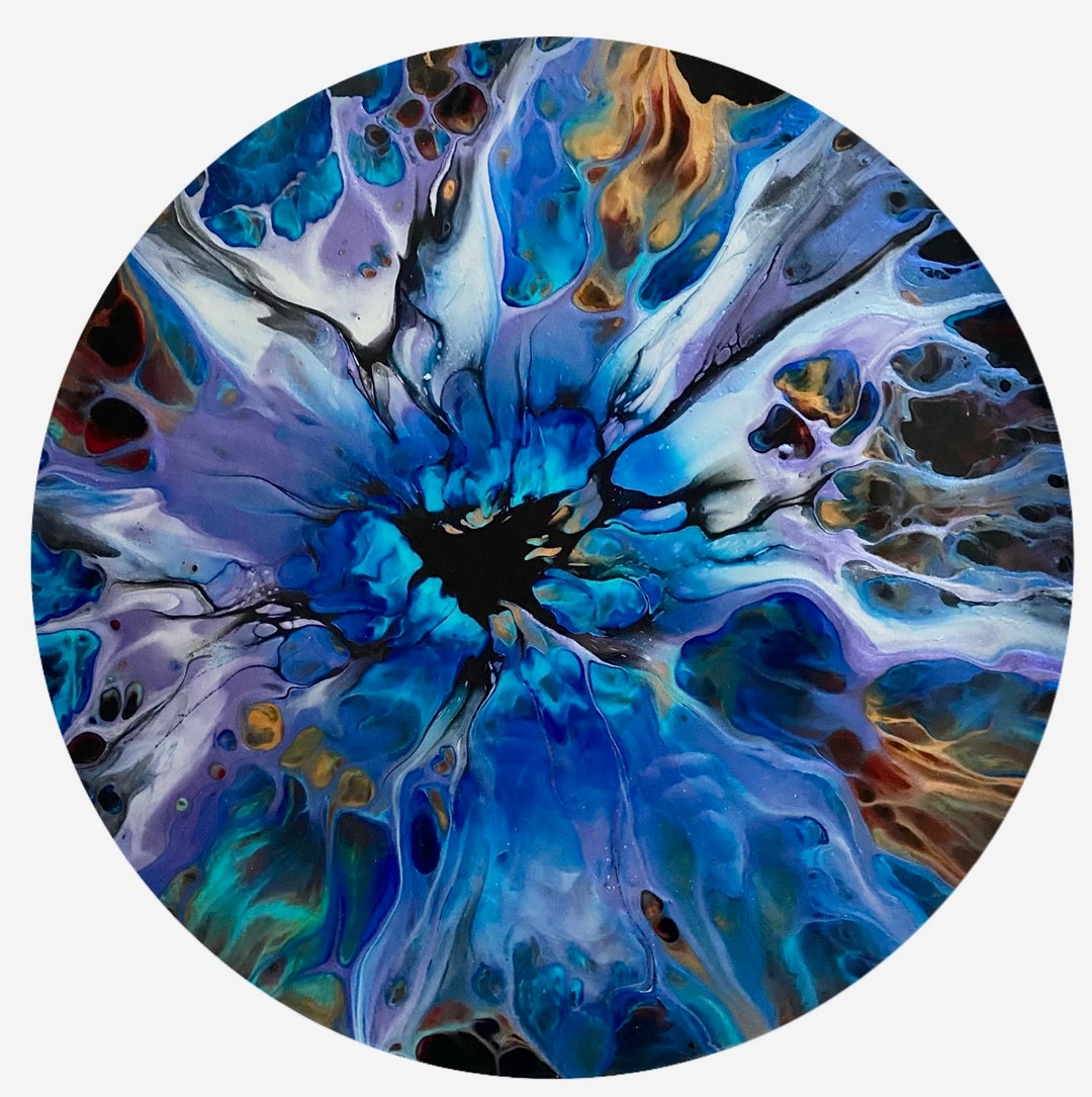 Abstract, Acrylic, Splash Painting on Wood -art by Karma - Etsy