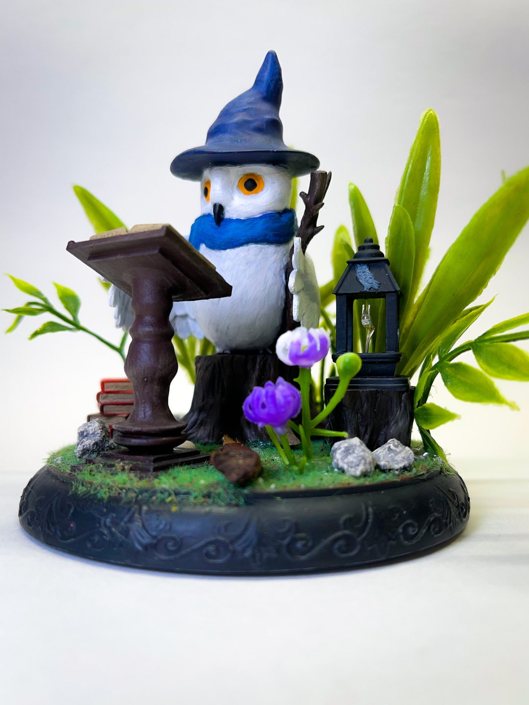 Harry Potter Inspired Owl Wizard Diorama Desk Decor Night - Etsy