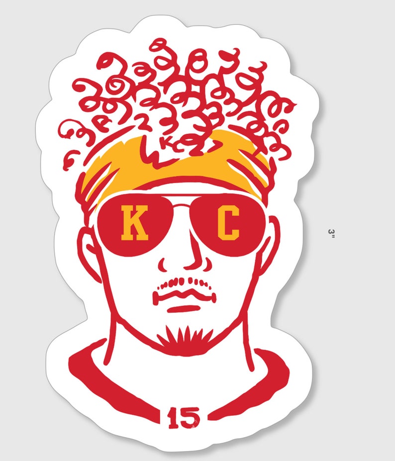 Patrick Mahomes Sticker Statingkc and 15 - Etsy