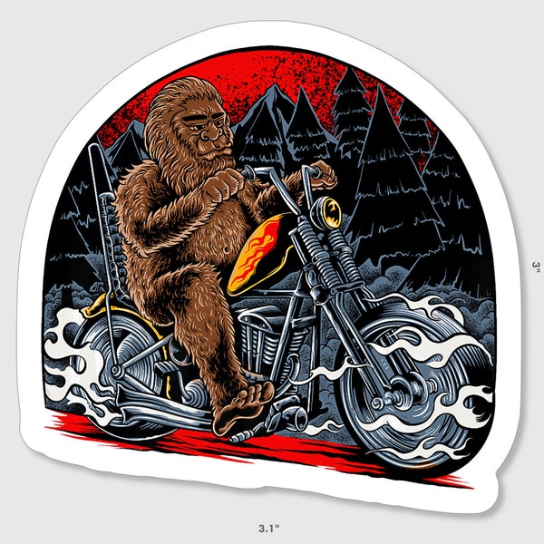 Sasquatch on a Harley - Etsy