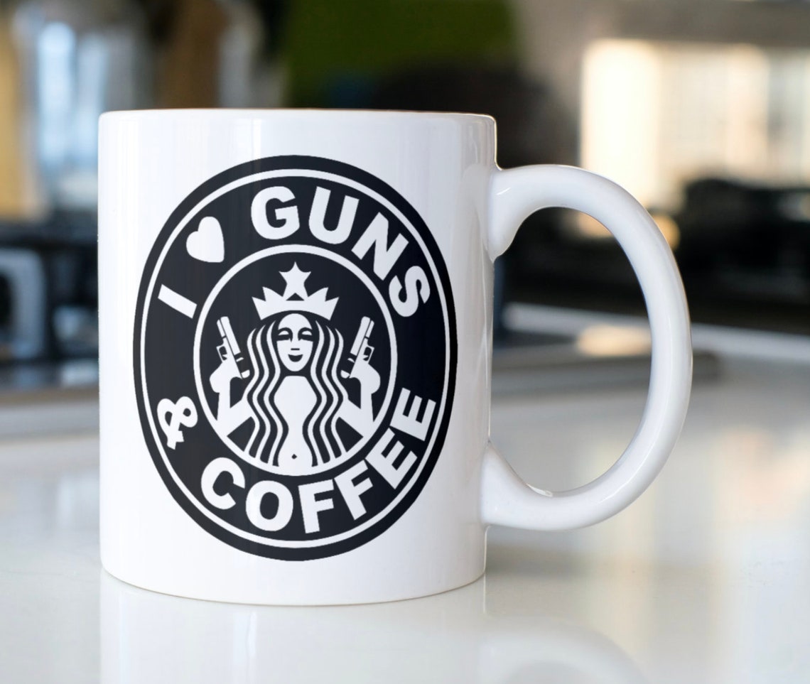 I Love Guns & Coffee Mug Stating I Love Guns and Coffee - Etsy