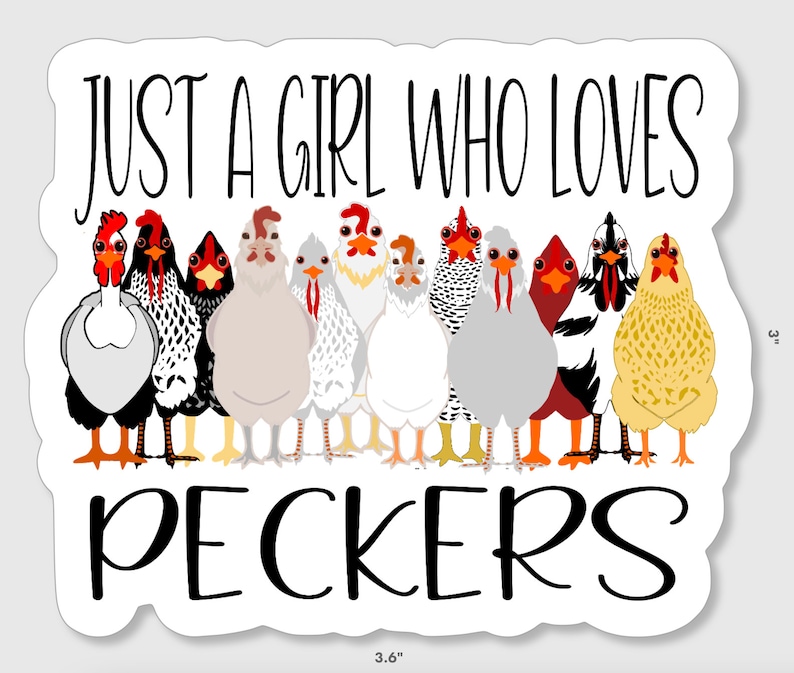 2 Sticker Pack Funny Rooster Sticker Stating just a - Etsy