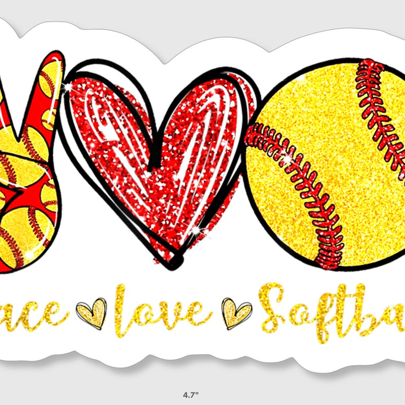 Softball Sticker - Etsy